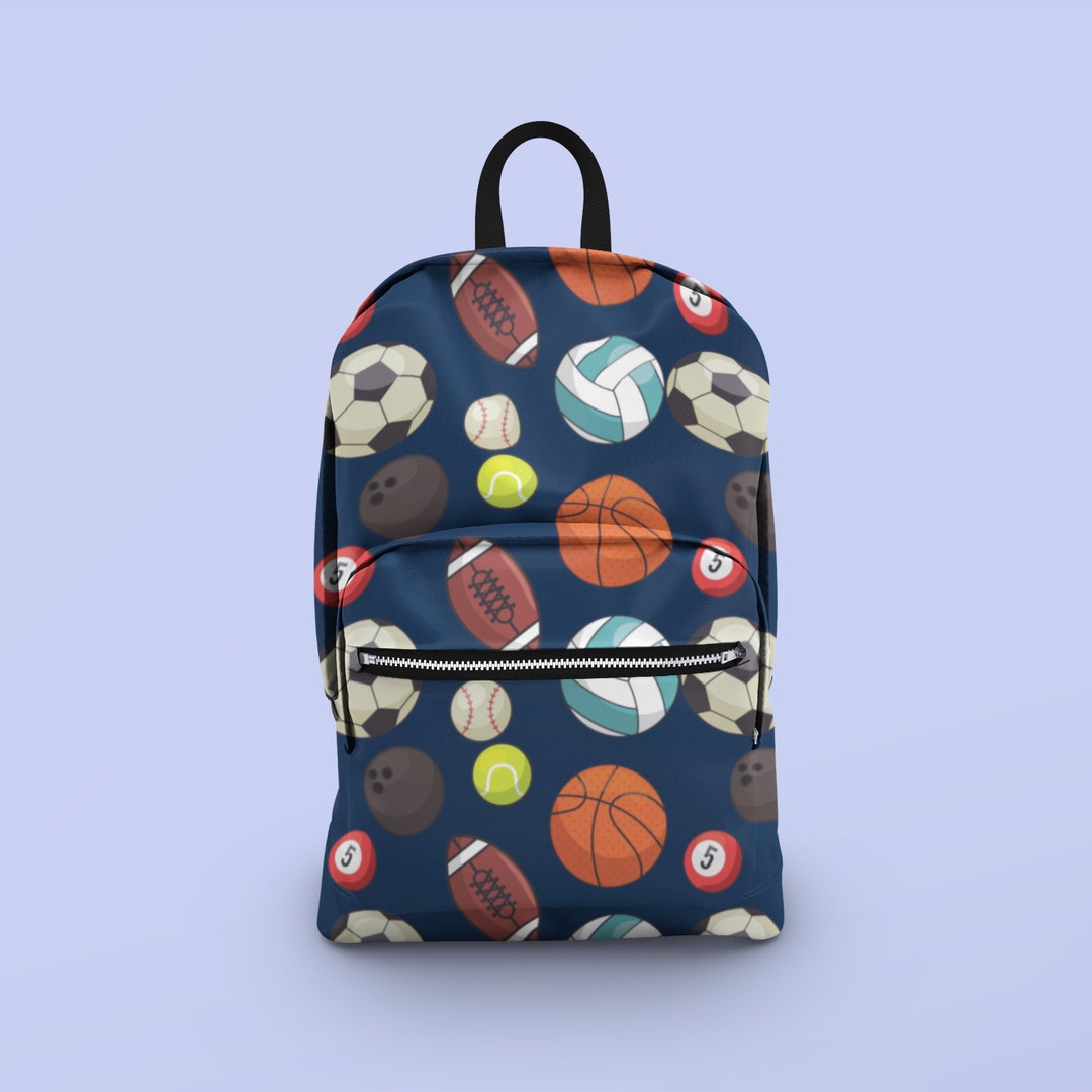 Boys Backpack With Sports Design, Back to School Book Bag, Sports Bag ...