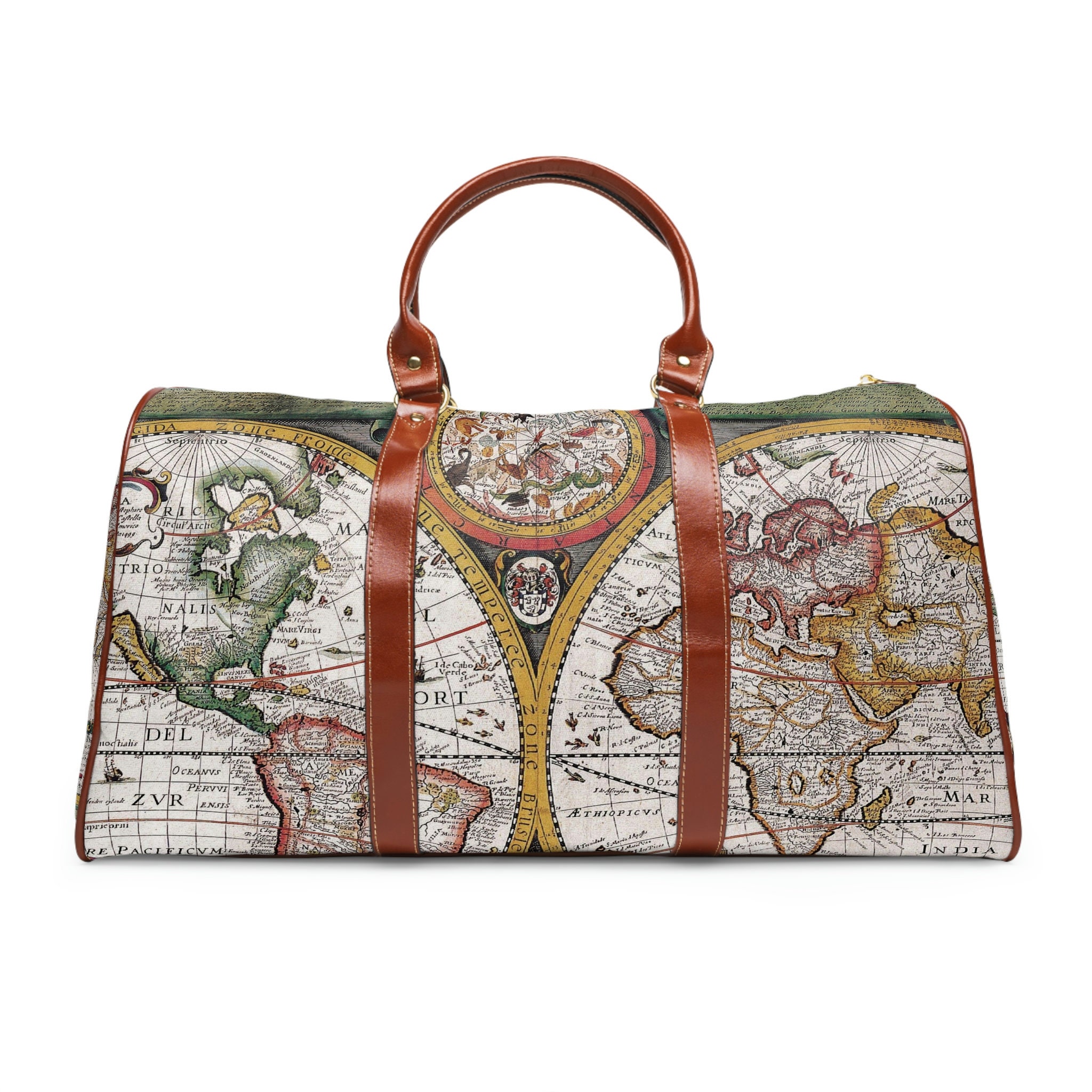 Vintage World Map Waterproof Carry on Travel Bag Overnight - Etsy