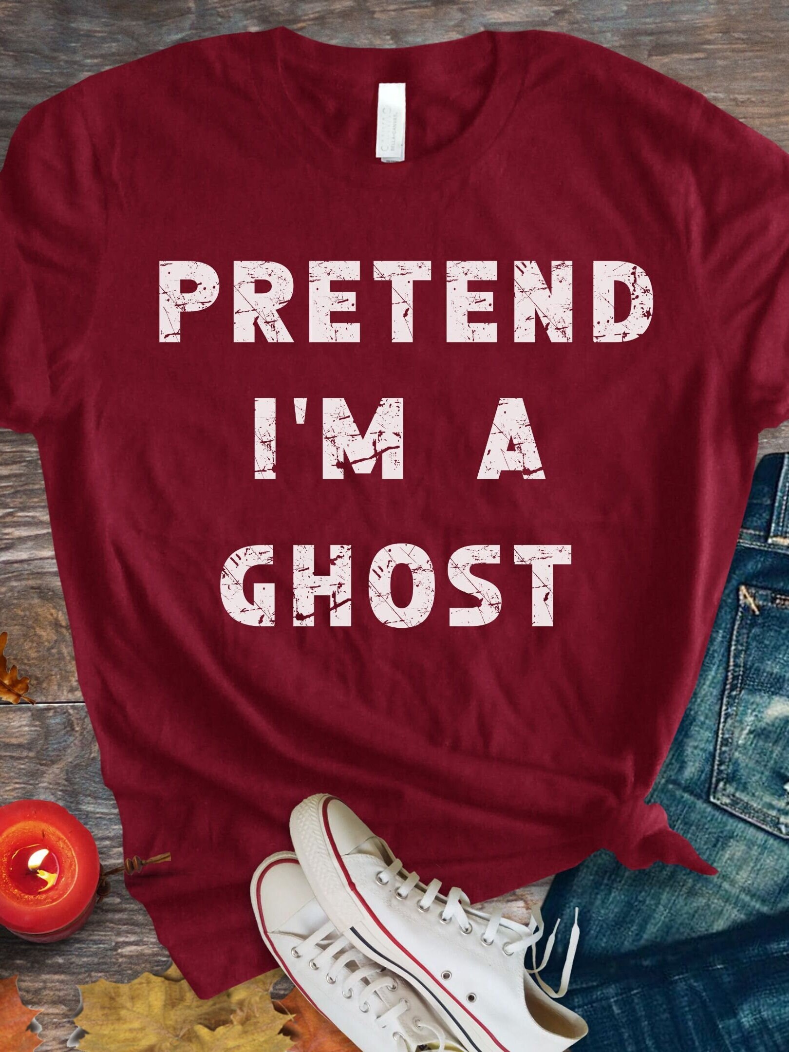 Pretend I'm A Ghost T-shirt: Funny Adult Halloween Costume - Etsy