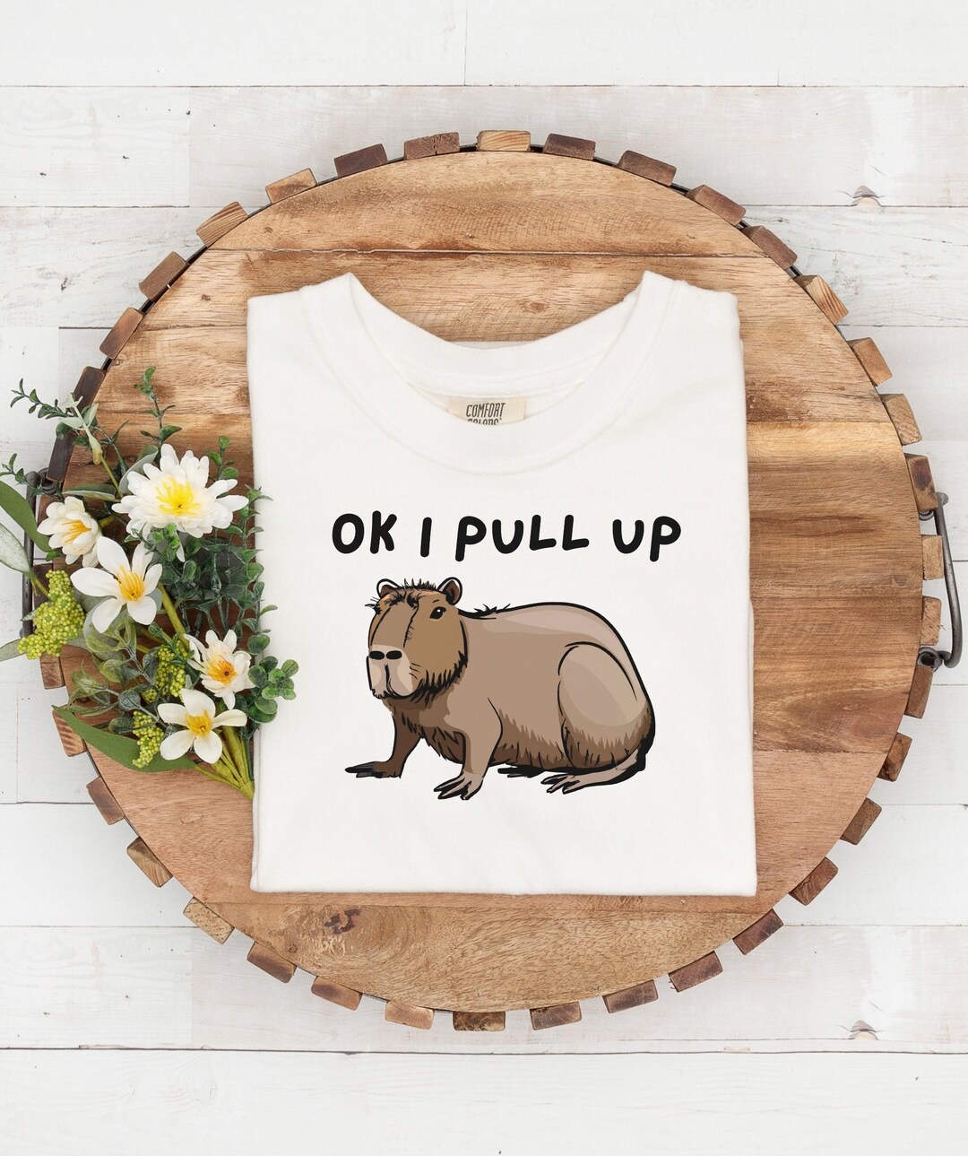 Ok I Pull up Capybara Shirt, Adult & Kids Capybara T-shirt, Comfort ...