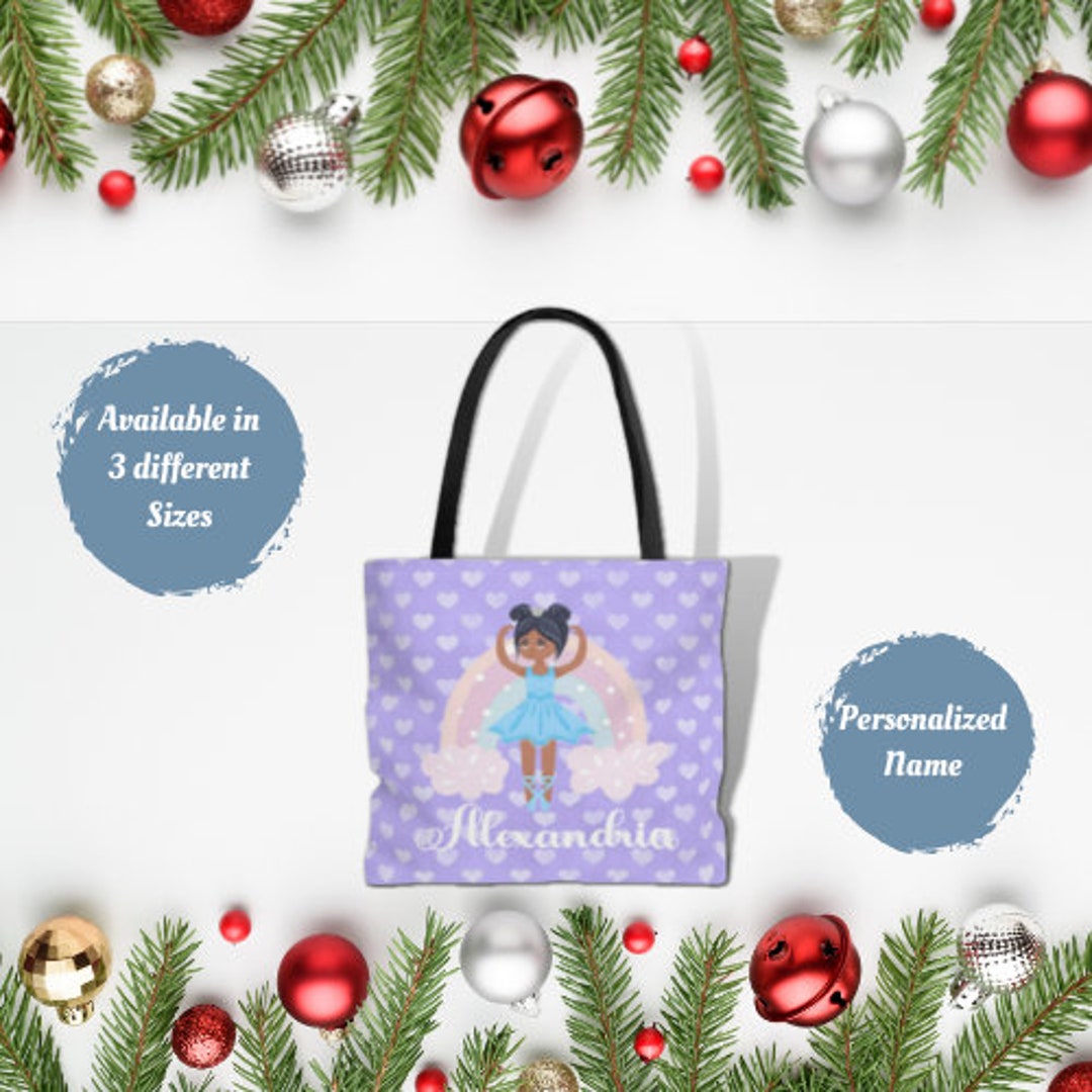 Personalized Dance Bag, Custom Name Ballet Dancer Tote Bag, Double ...