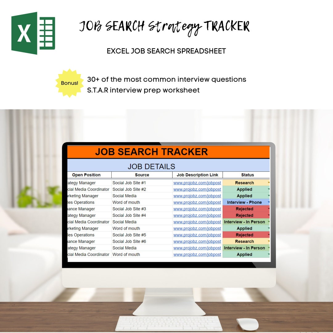 Job Search Tracker | Job Search Planner | Job Application Tracker ...