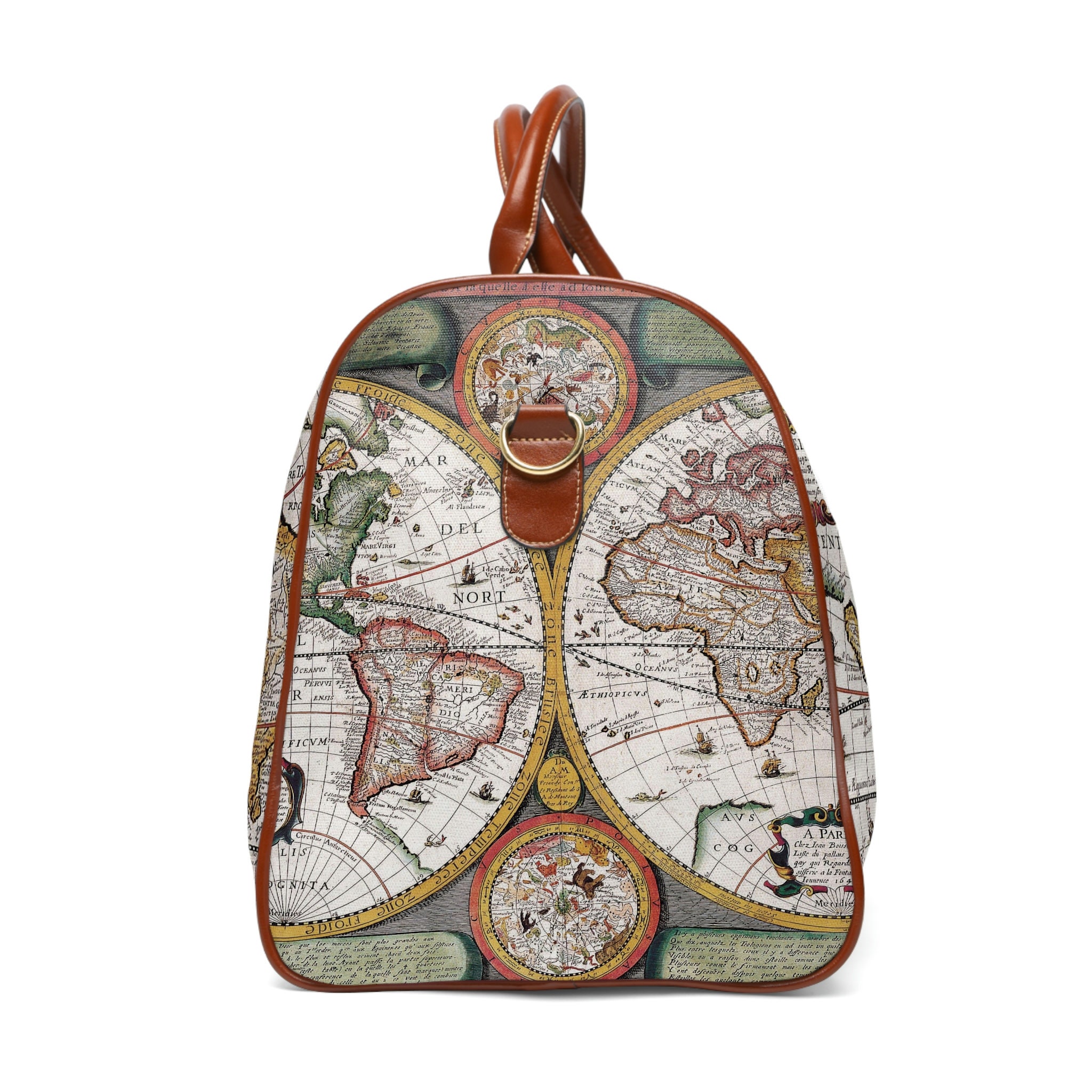 Vintage World Map Waterproof Carry on Travel Bag Overnight - Etsy