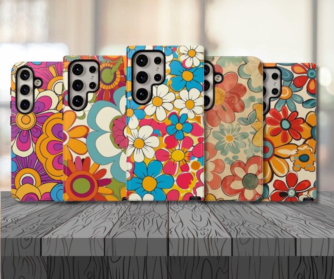 Retro Groovy Aesthetic Phone Case | Floral Hippie Phone Cover | Samsung ...