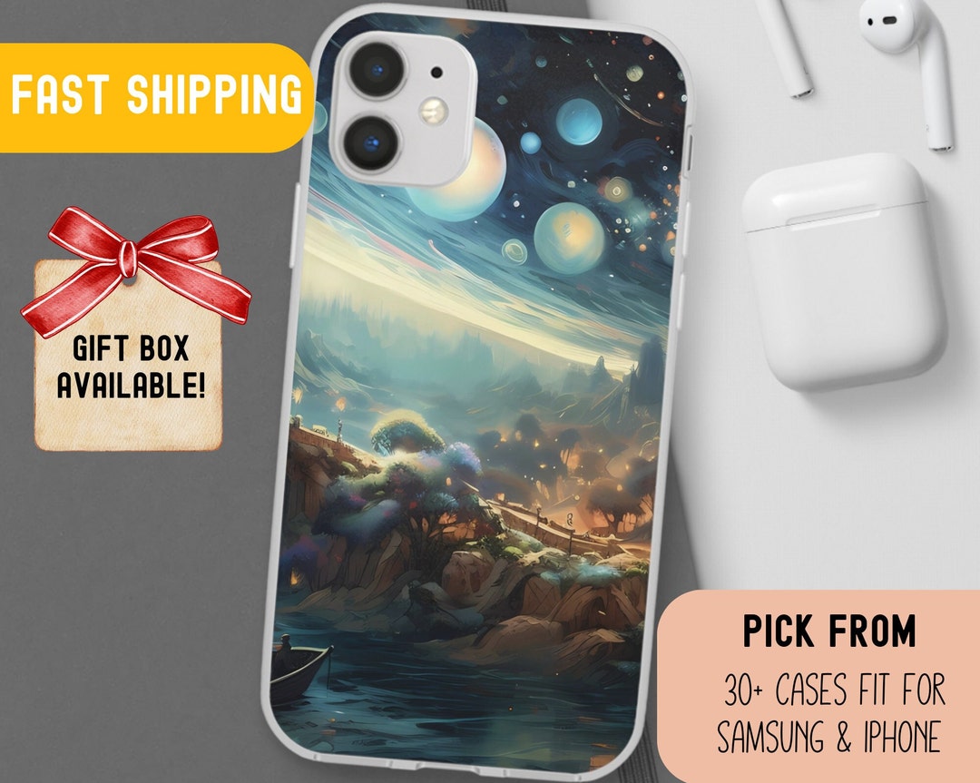 Cottagecore Moon Stars Mystical Flexi Phone Case for iPhone 11, 12, 13 ...