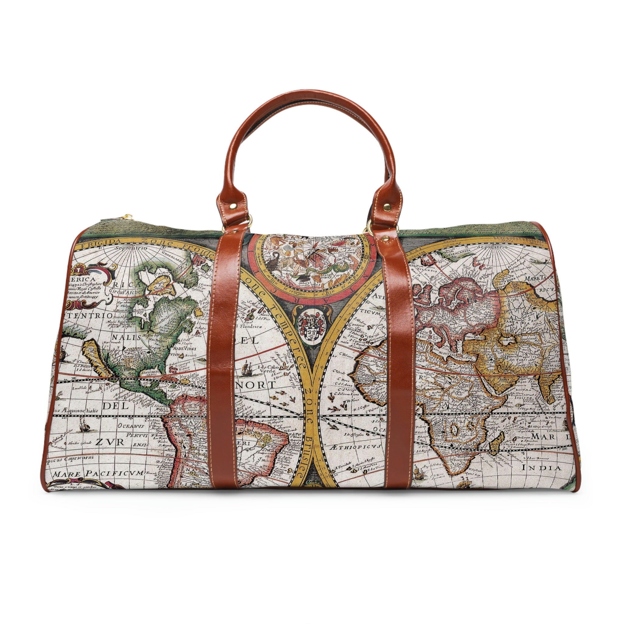 Vintage World Map Waterproof Carry on Travel Bag Overnight - Etsy