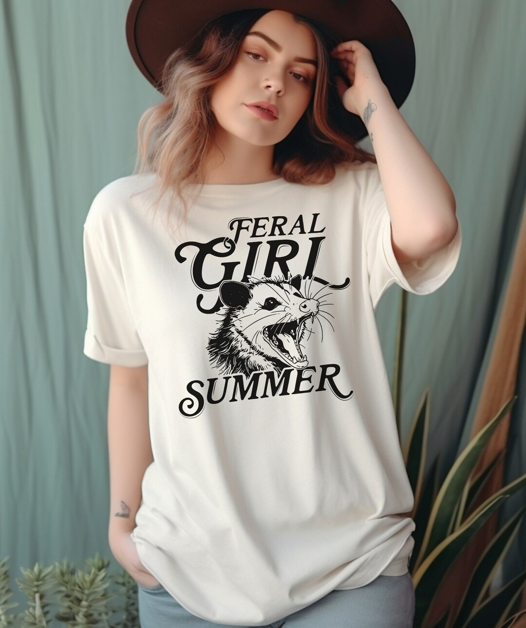 Feral Girl Summer Possum Shirt: Comfort Colors Meme Tee - Etsy