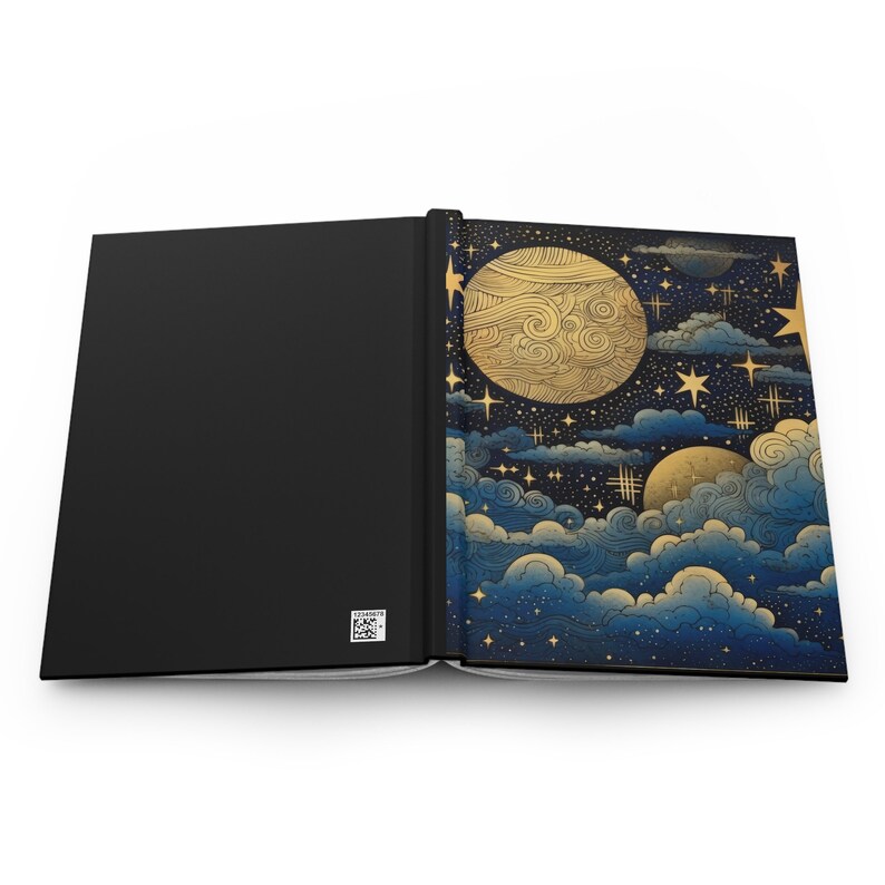Celestial Sun Moon Stars Hard Cover Journal Dream Journal - Etsy