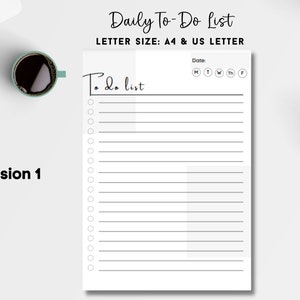 Minimalist to Do List Task Planner Printable Productivity - Etsy