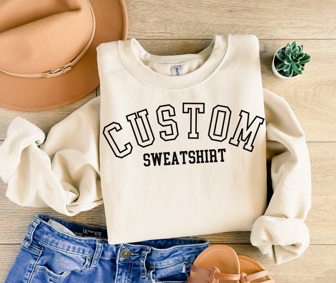 Custom College Letter Sweatshirt: Personalized Varsity Crewneck - Etsy