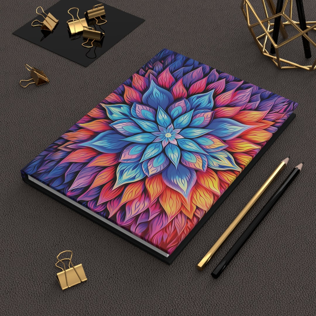 Psychedelic Lotus Flower Hardcover Journal: Botanical Dream Diary - Etsy