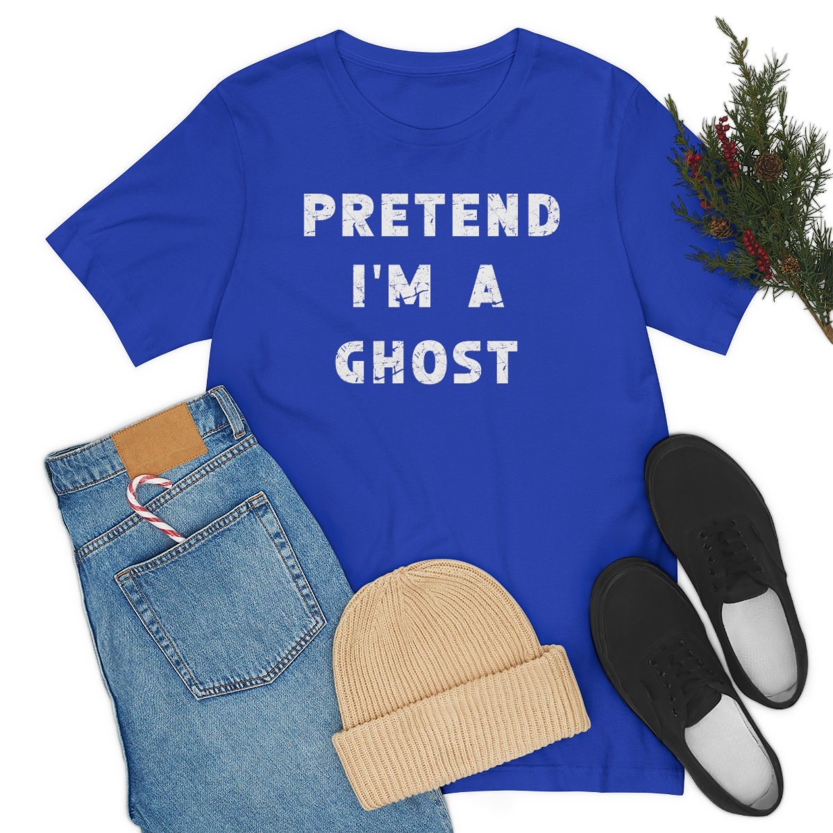 Pretend I'm A Ghost Cute Adult Halloween Costume Shirt - Etsy