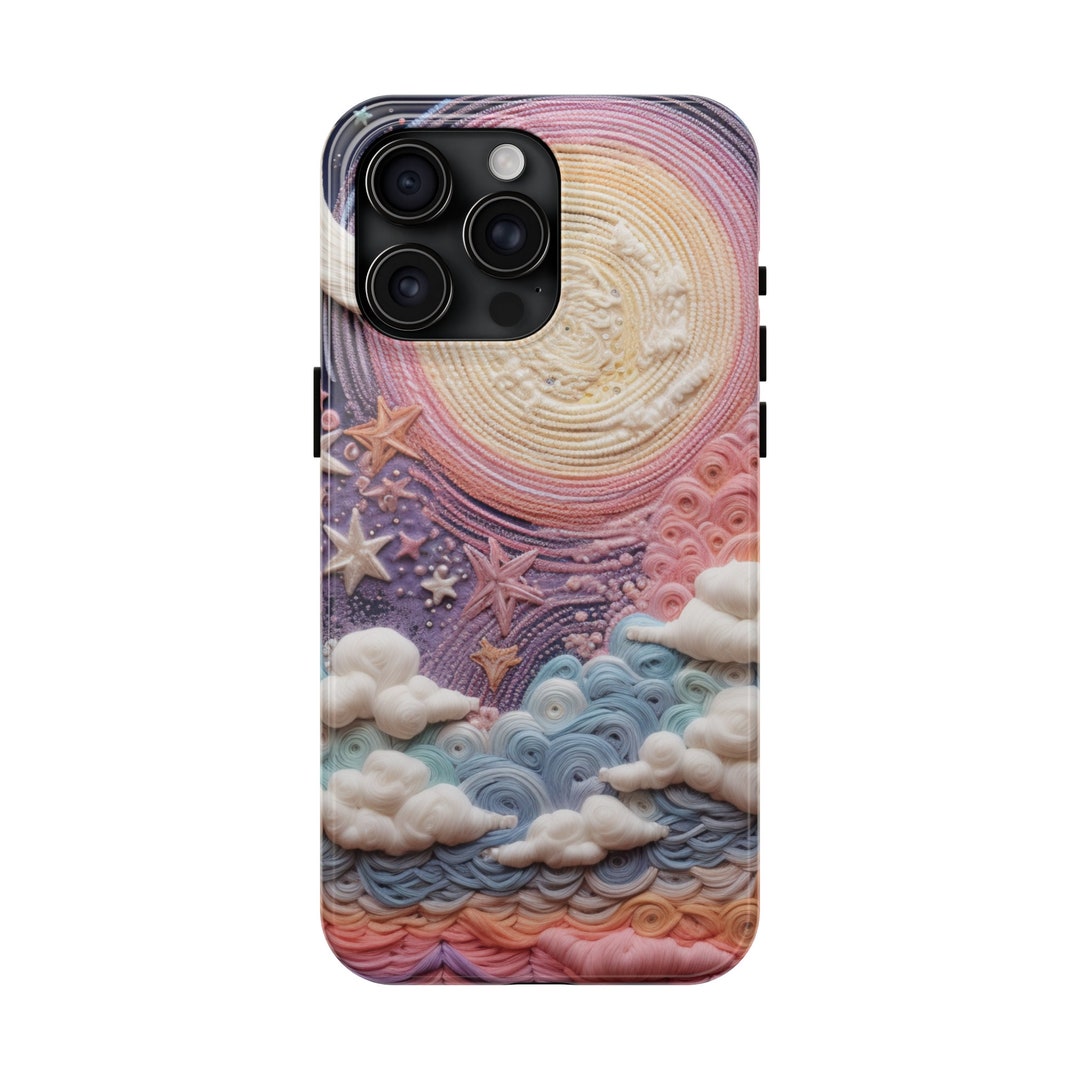 Celestial Moon & Stars Protective Phone Case for iPhone 7, 8, 11, 12 ...