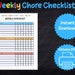 Editable Weekly Chore Chart Printable, Kids Chore Chart, Kids ...