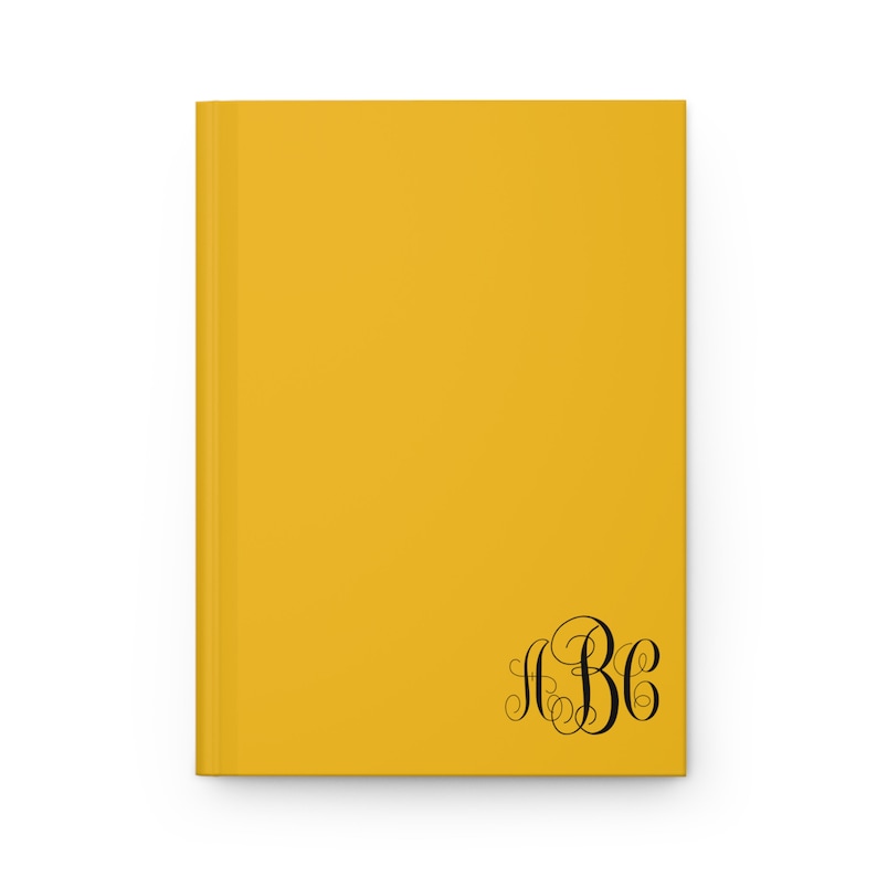 Custom Monogram Hardcover Journal: Personalized Notebook - Etsy