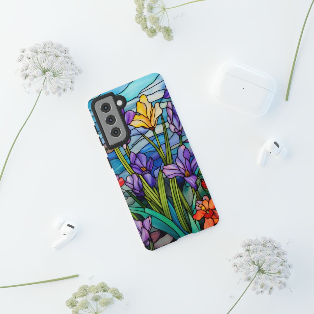 Cottagecore Wildflower Stained Glass Aesthetic Phone Case for - Etsy