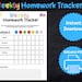 Weekly Homework Tracker Printable: Kids Chore Chart (editable PDF) - Etsy