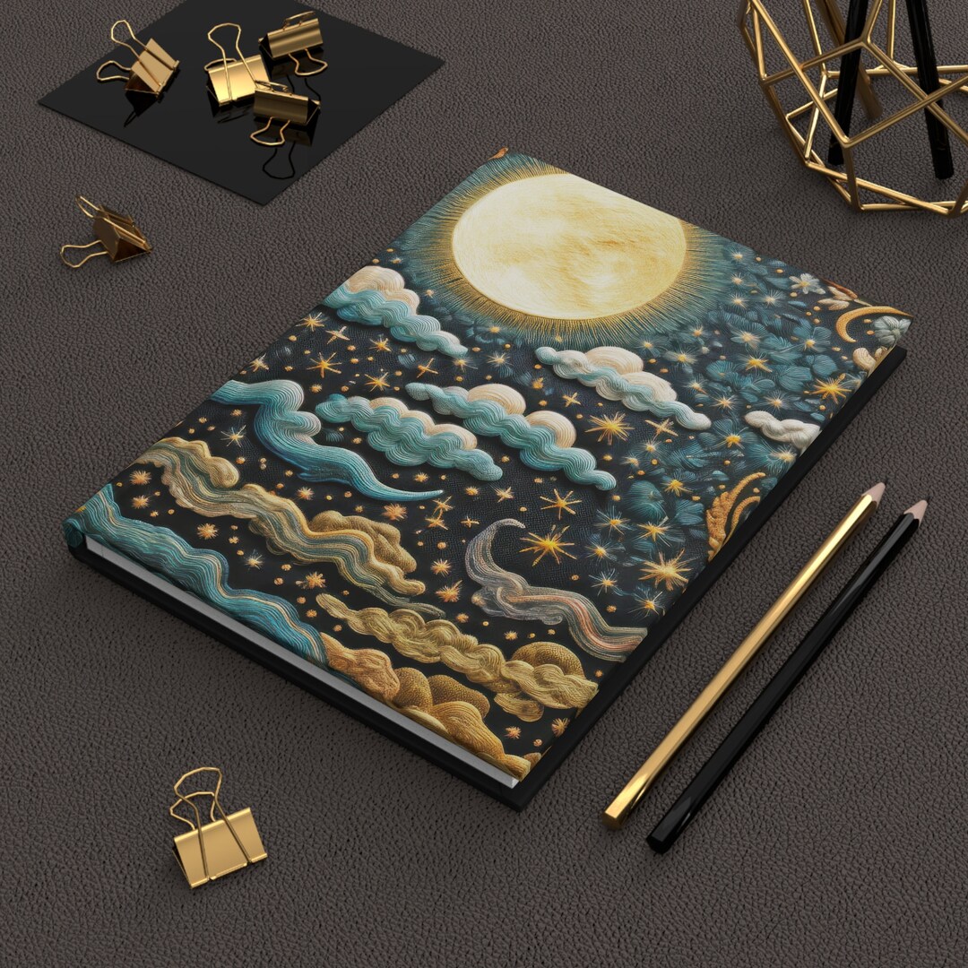 Moon & Stars Dream Journal, Phases of the Moon 3d Print, Wellness ...