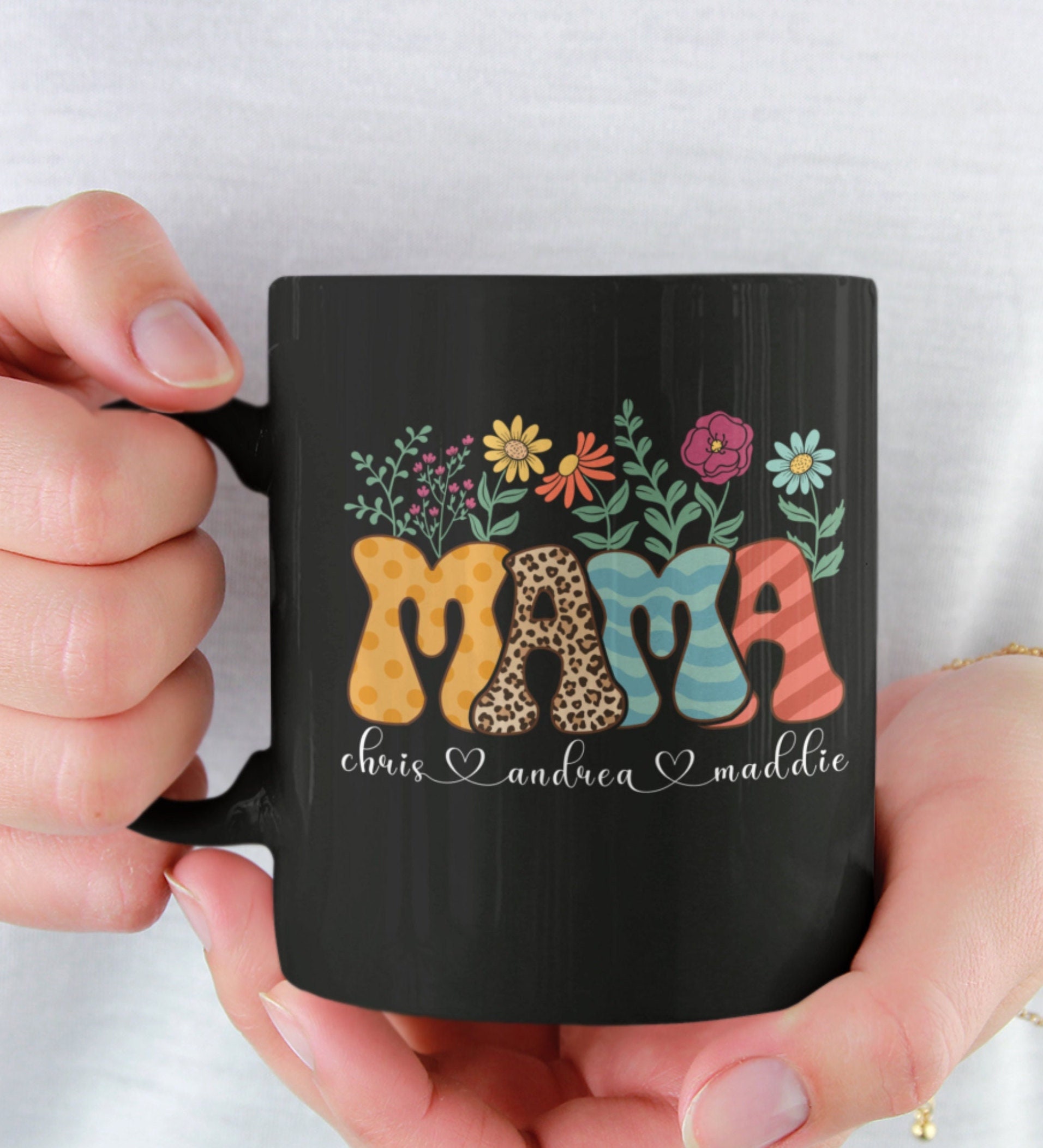 Custom Mama Mug Mom Mug With Kids Names Personalized Coffee - Etsy