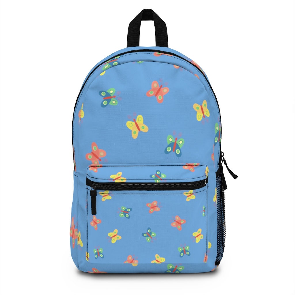 Kids Light Blue Butterfly Backpack Design Back to School Book - Etsy