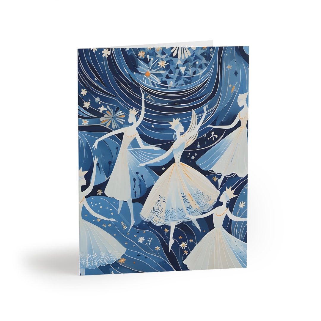 Winter Princess Christmas Cards, Classic Holiday Greeting Card Set - Etsy
