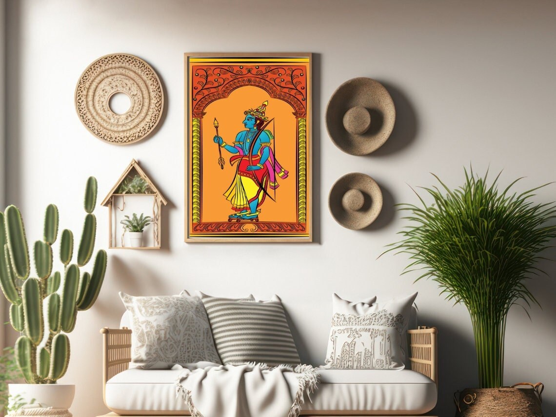Lord Ram Digital Print Shreeram Home Decorinstant - Etsy