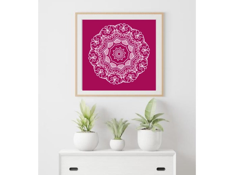 Indian Mandala Wall ,indian Art ,set of 6, Minimal Art, Puja Pooja ...