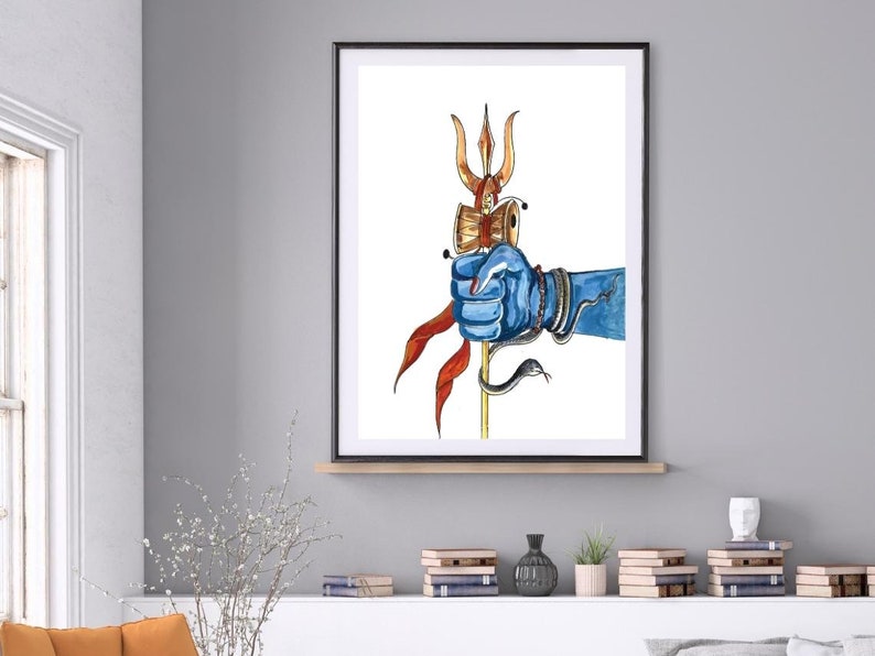 Lord Shiva Painting, Adiyogi Wall Art, Indian God Shivji Mahadev Art ...