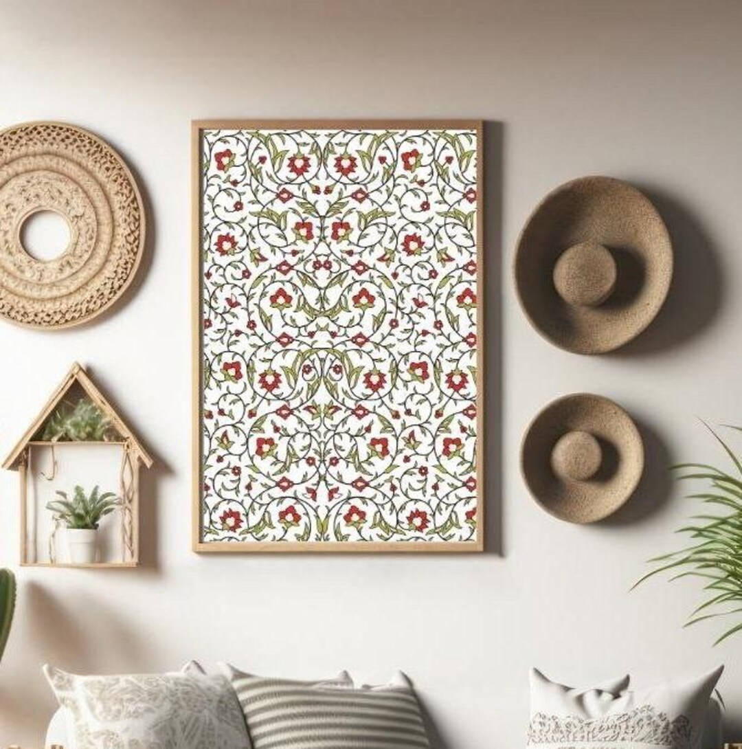 Indian Floral Art Set, Folk Prints, Living Room Decor, Gallery Wall Set ...