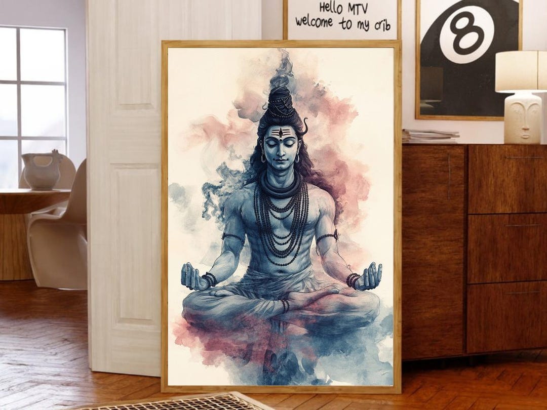 Shiv Ji Print ,lord Shiva ,shiva God at Mount Everest Painting ...