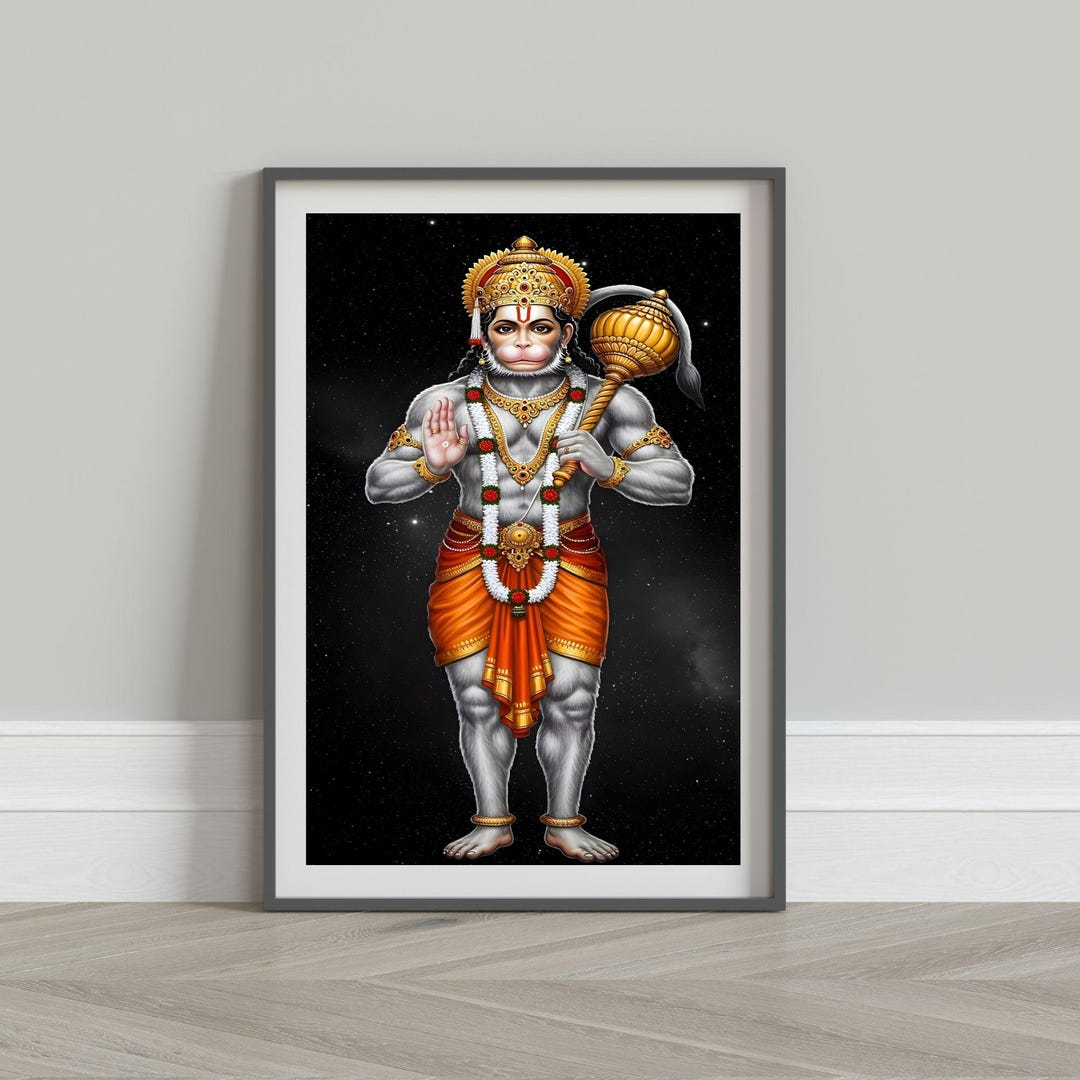 Hanuman Painting , Hanuman Wall Art Worship Puja, Hanuman Prints ...