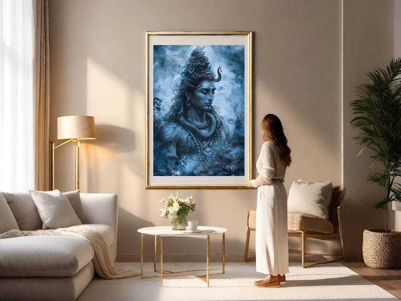 Shiv Ji Print ,lord Shiva ,shiva God at Mount Everest Painting ...