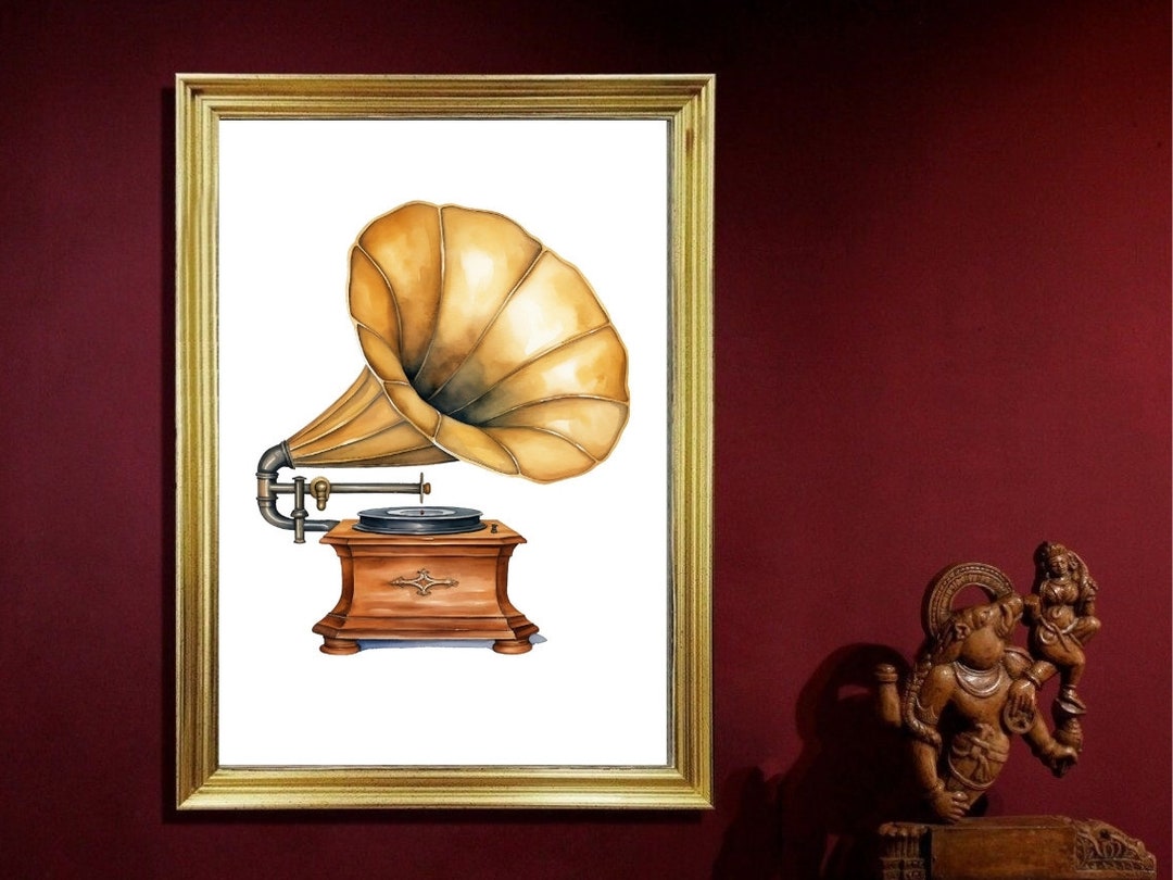 Phonograph Art ,phonograph Print, Record Player Blueprint, Poster Print ...