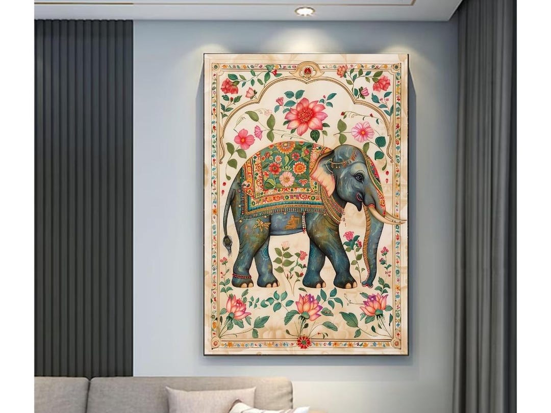 Indian Folk Art, Indian Wall Decor, Floral Printsindian Art, Nature ...