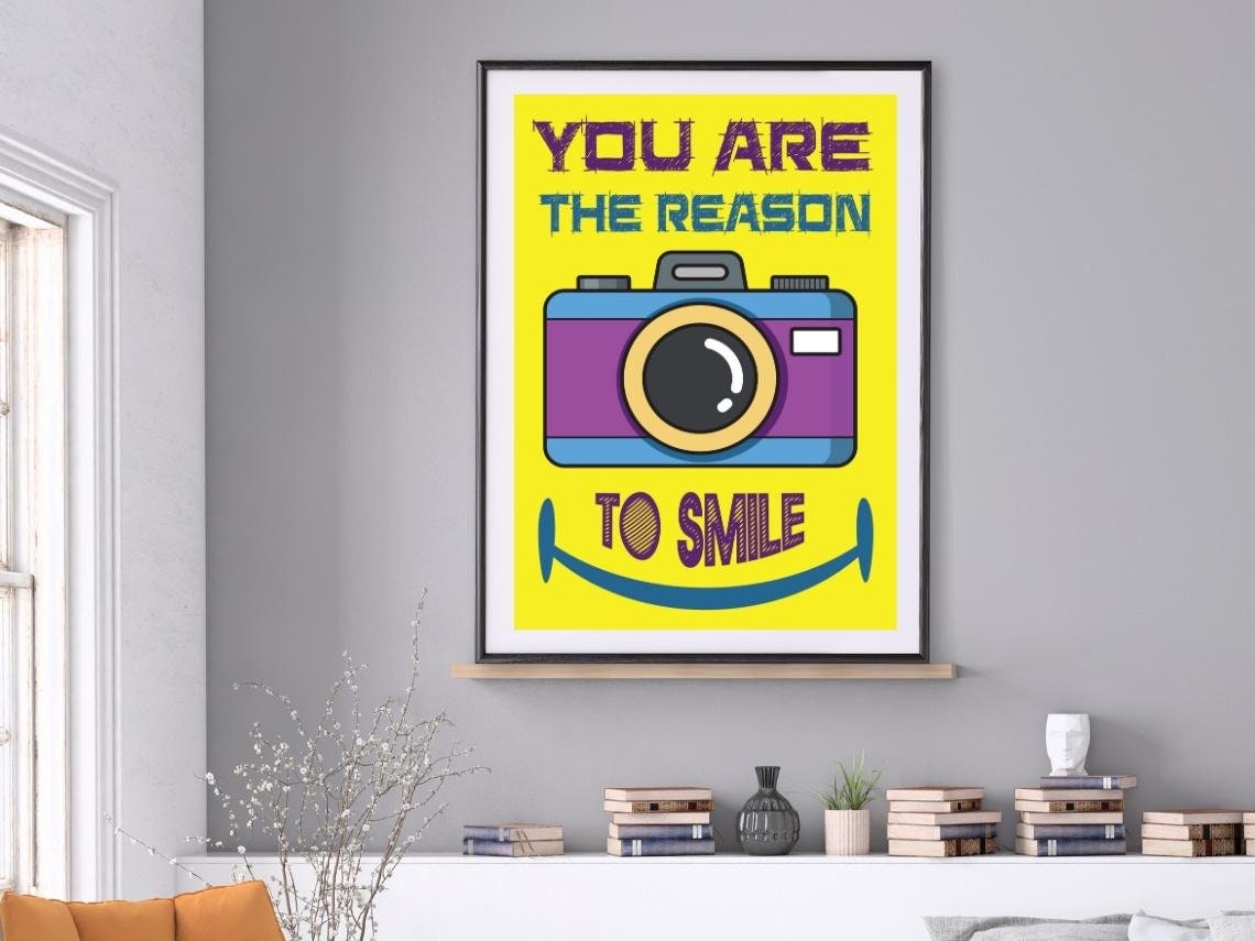 Smiley Face Print Smiley Face Poster Smiley Face Wall Art - Etsy