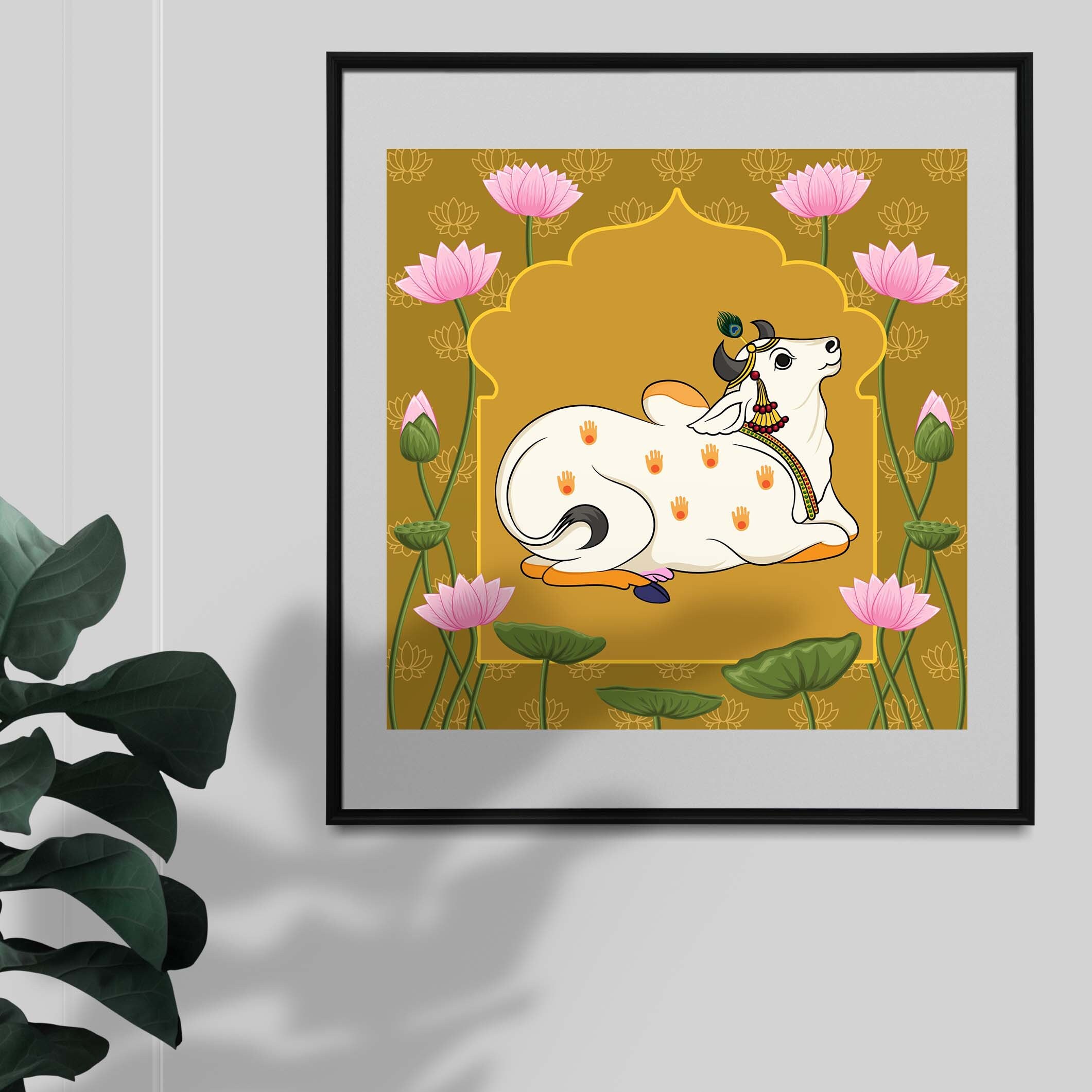 Indian Folk Art, Cow Prints, Living Room Decor, Printable, Indian ...