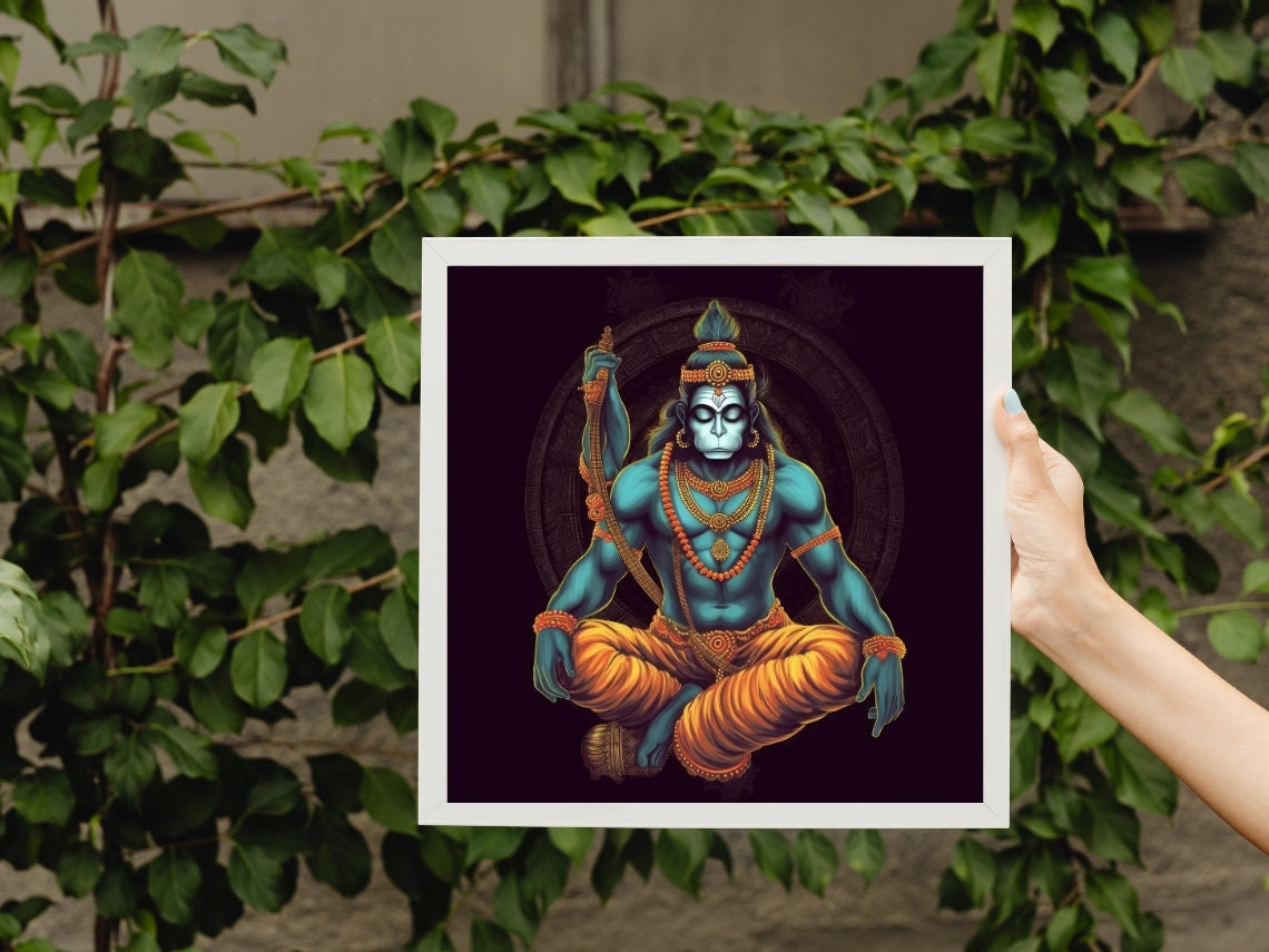 Lord Hanuman Hanuman Art Print Lord Hanuman Art Hanuman - Etsy