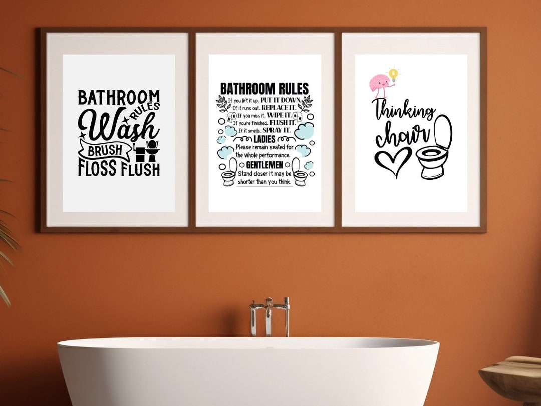 Bathroom Print, Bathroom Printable Art, Kids Bathroom Art, Kids Wall ...