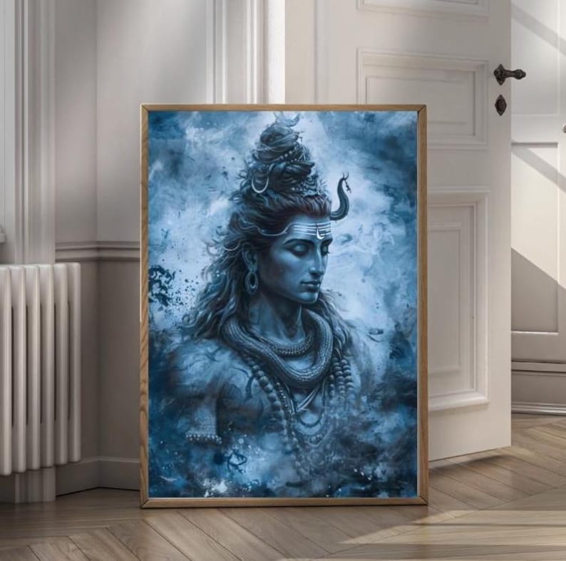 Shiv Ji Print ,lord Shiva ,shiva God at Mount Everest Painting ...