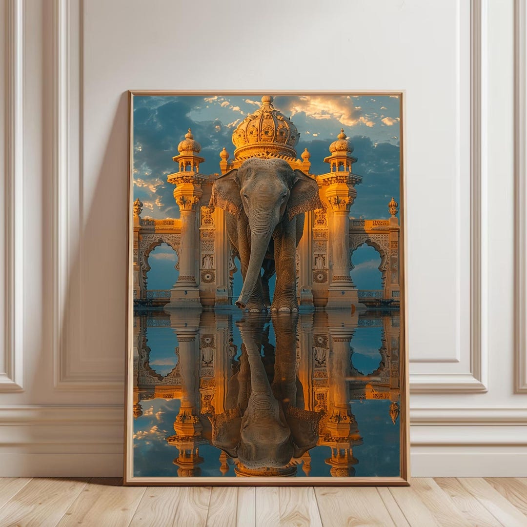 Elephant Poster,watercolor Painting, Wildlife Africa, Wall Art, Pink ...