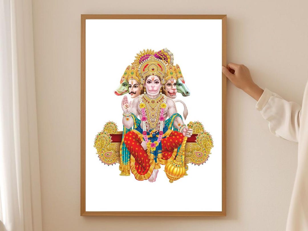 Lord Hanuman Wall Poster, Bajrangbali Hindu Art, Hindu God,pooja Room ...