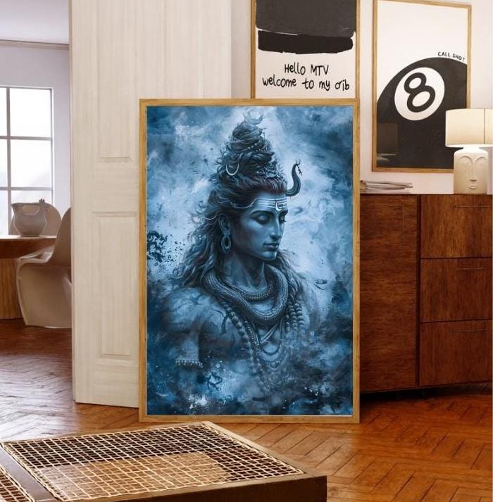 Shiv Ji Print ,lord Shiva ,shiva God at Mount Everest Painting ...