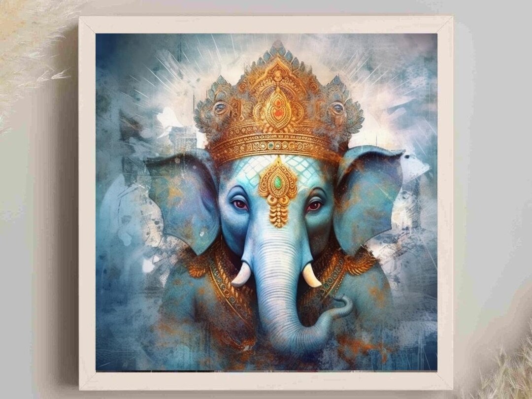 Lord Ganesha Wall Art , Hindu God Lord Ganesha Print, Ganesha, Ganesha ...