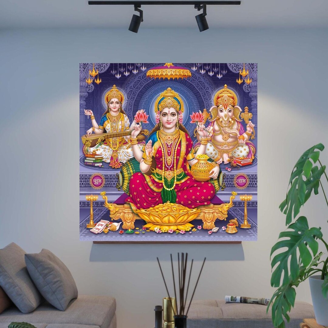 Lakshmi, Goddess Lakshmi Print, Lakshmi Puja, Diwali Poster, Lakshmi ...