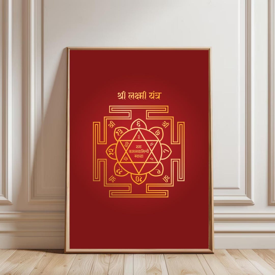 Sri Yantra Poster, Shri Yantra Mother of All Yantras - Sri Yantra Print ...