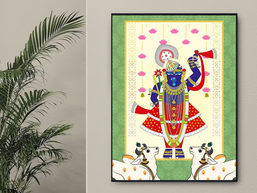 Shreenathji Pichwai Print, Shrinath Ji Painting, Indian Folk Art ...