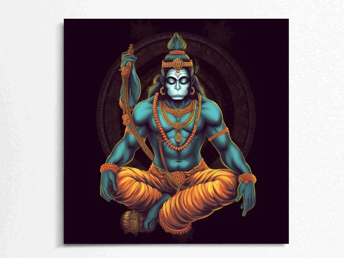 Lord Hanuman Hanuman Art Print Lord Hanuman Art Hanuman - Etsy