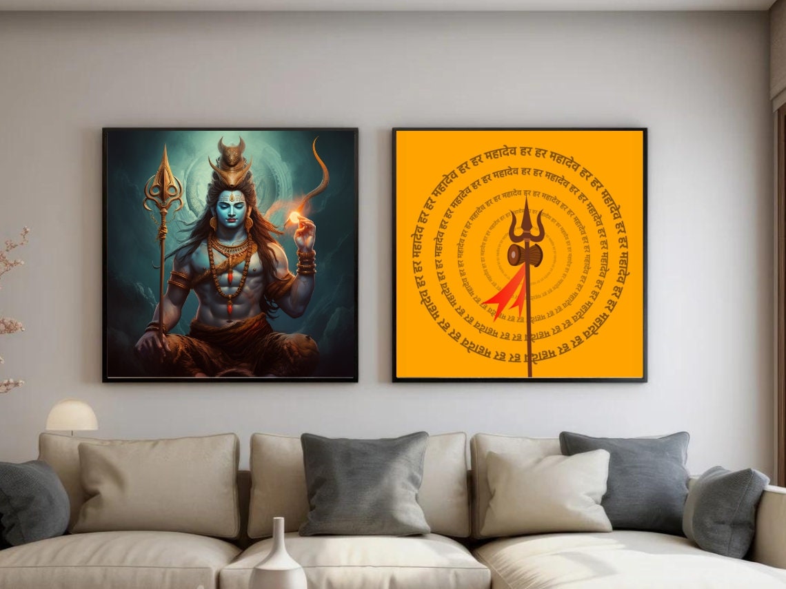 Lord Shiva Print Shiva Wall Art Indian God Wall Art Hindu - Etsy