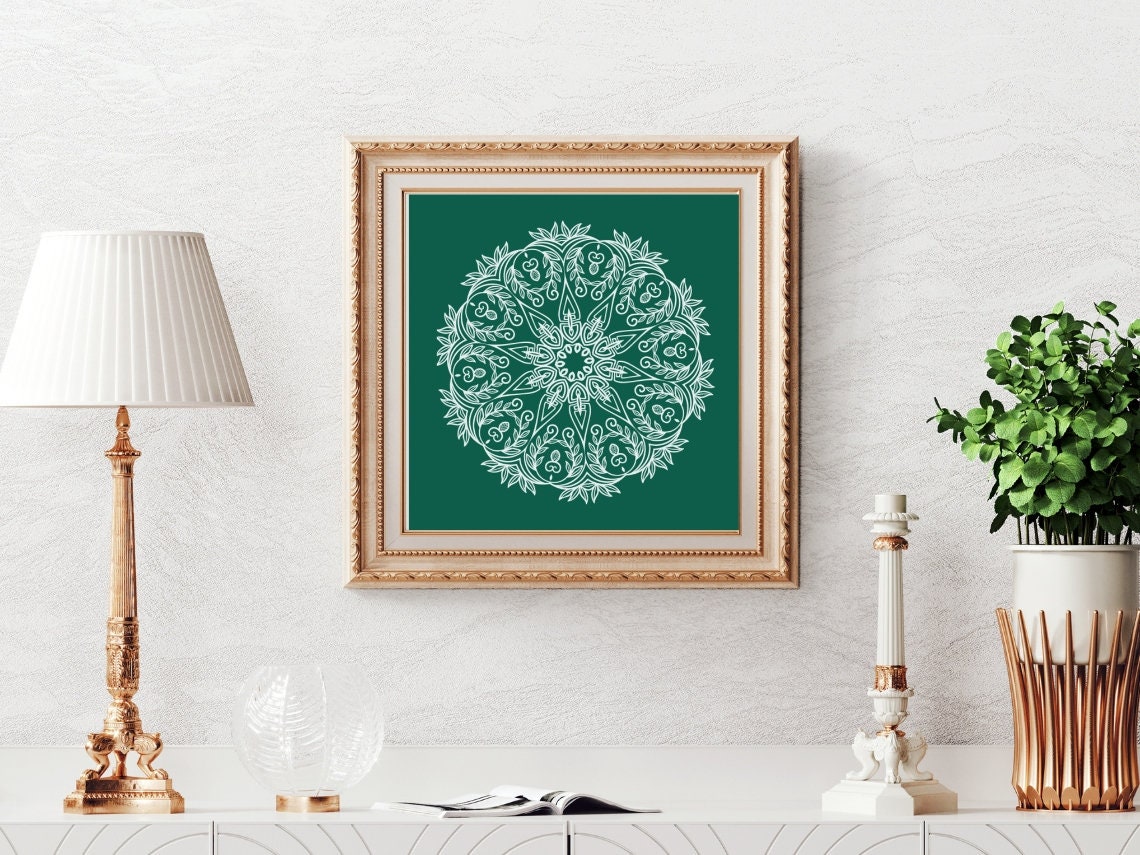 Indian Mandala Wall ,indian Art ,set of 6, Minimal Art, Puja Pooja ...