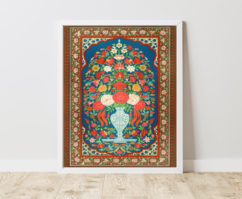 Indian Folk Art, Floral Prints, Home Decor, Printable, Indian Vintage ...